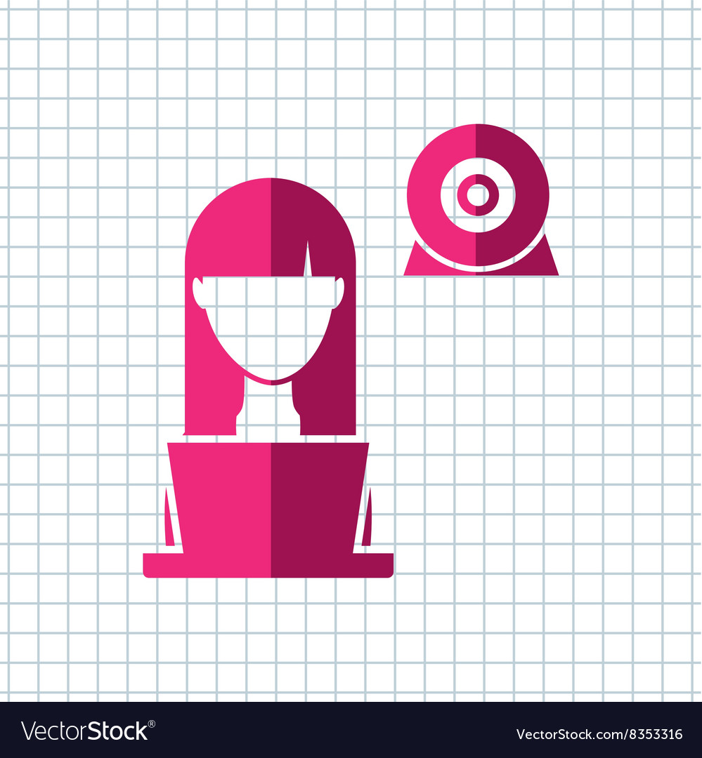 Computer user design Royalty Free Vector Image