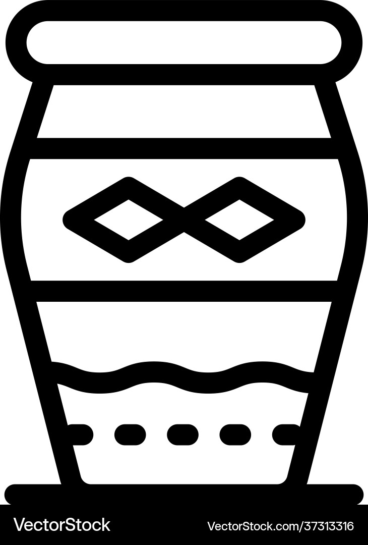 Decor vase Royalty Free Vector Image - VectorStock