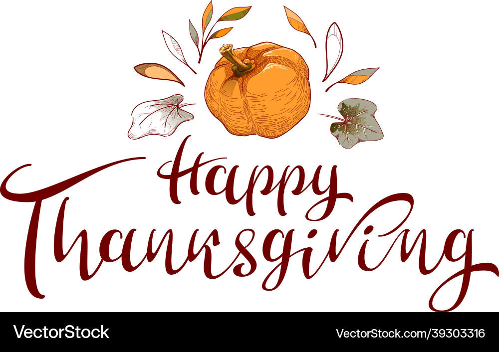 Happy thanksgiving template text greeting card Vector Image