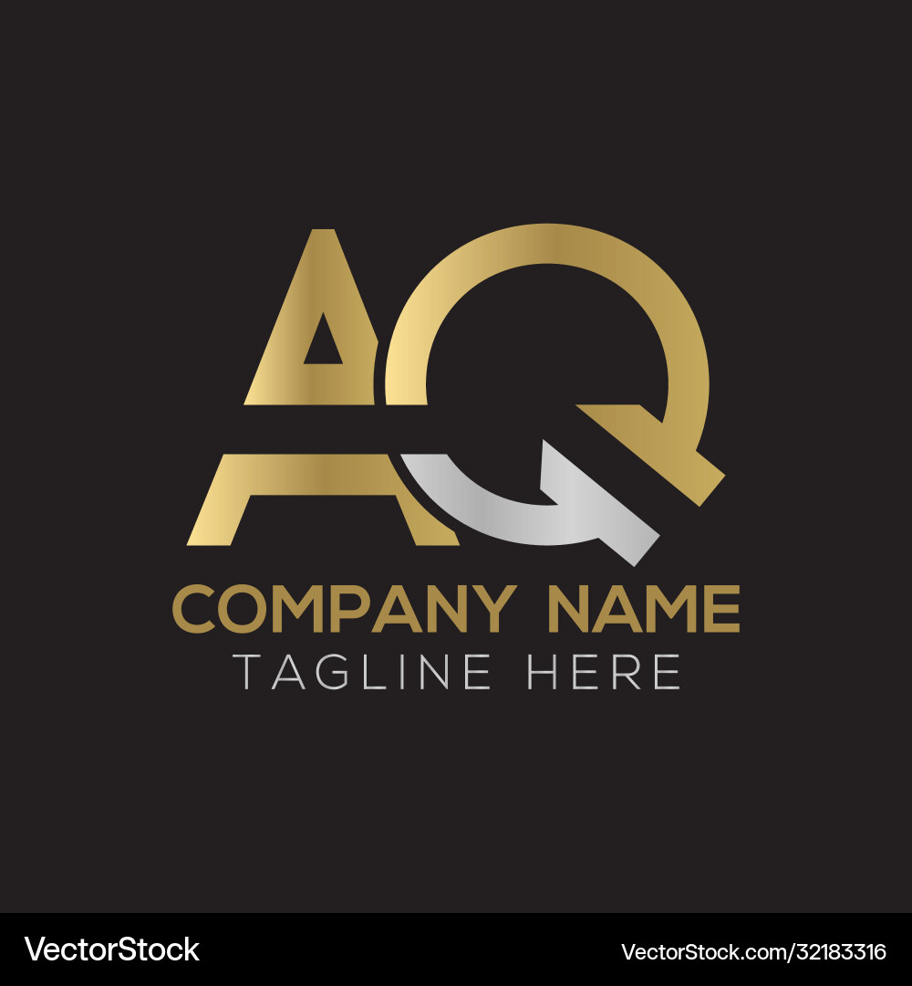 Initial aq letter logo design modern business Vector Image