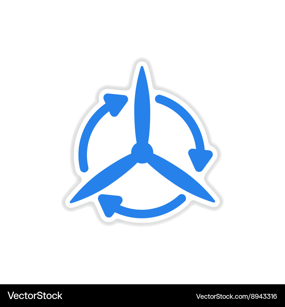 Paper sticker on white background Royalty Free Vector Image