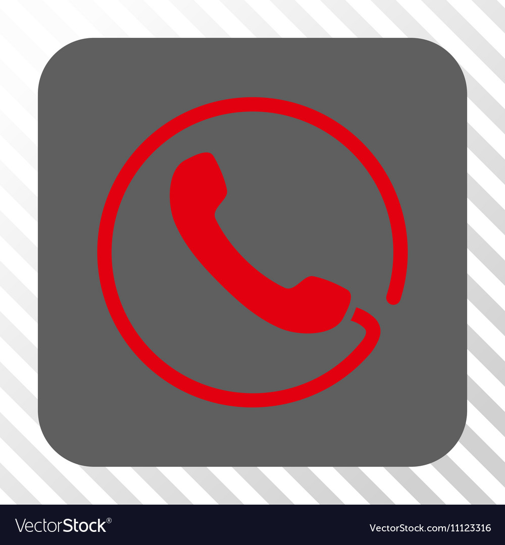 Phone rounded square button Royalty Free Vector Image
