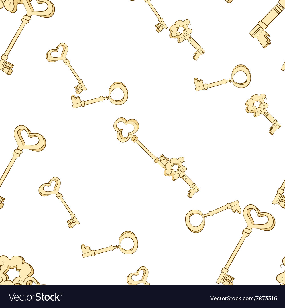 Seamless keys pattern Royalty Free Vector Image