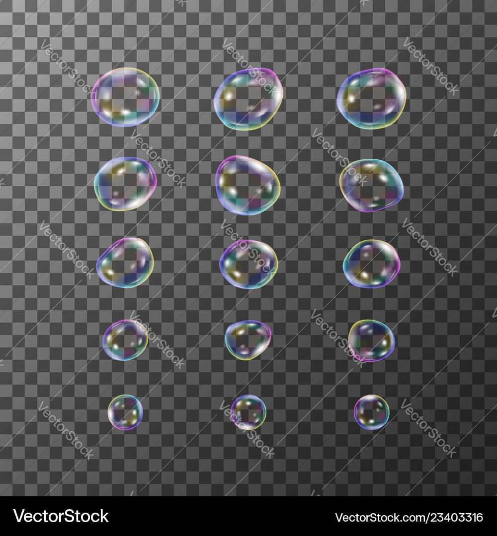 Set bubbles Royalty Free Vector Image - VectorStock