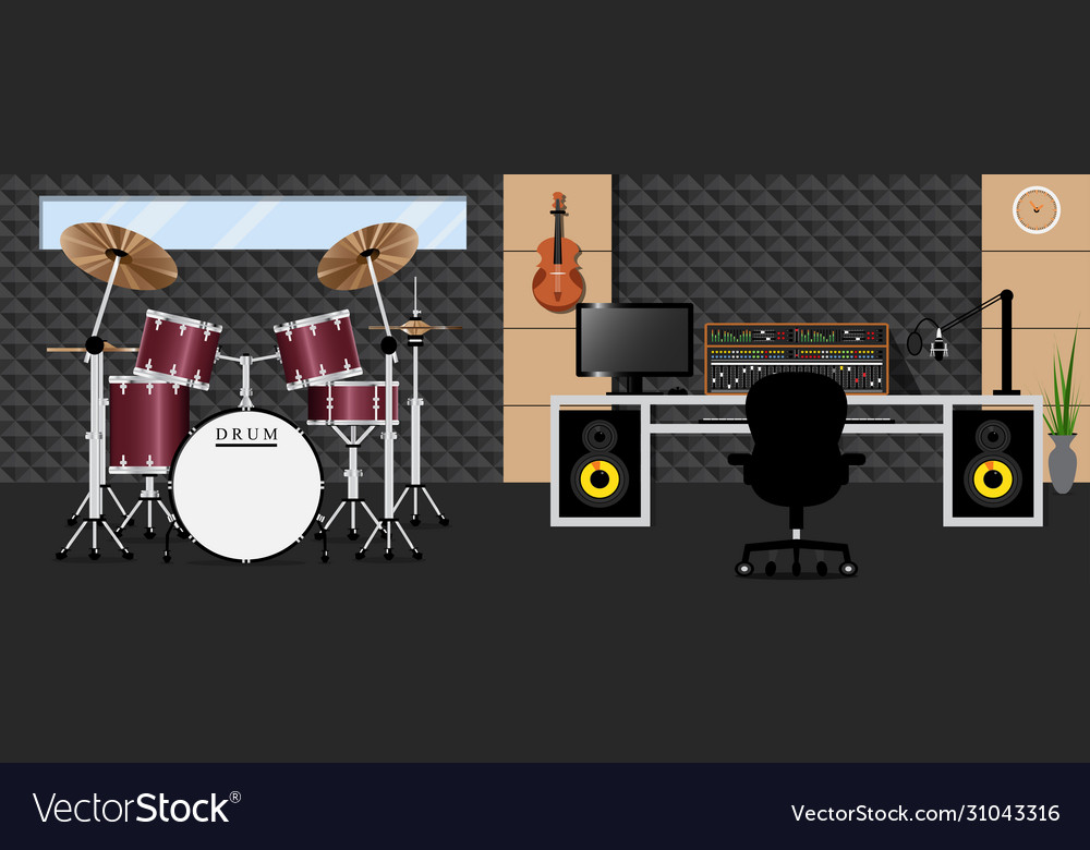 Studio interior design2 Royalty Free Vector Image