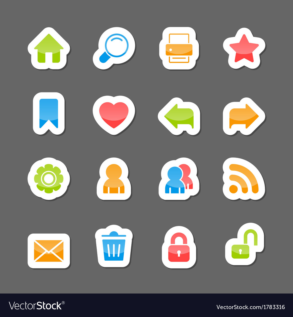 Website layout interface elements on cartoon Vector Image