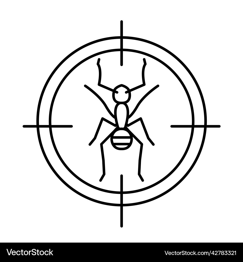 Anti ant sign insect protection icon Royalty Free Vector