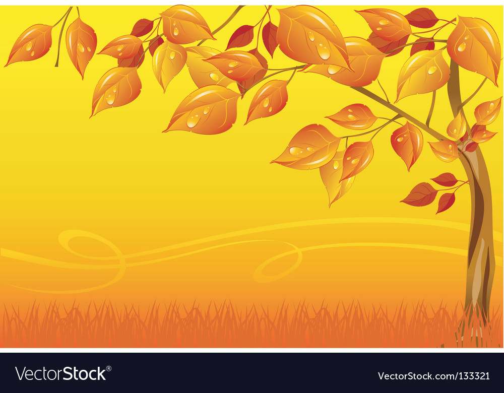 Autumn landscape Royalty Free Vector Image - VectorStock