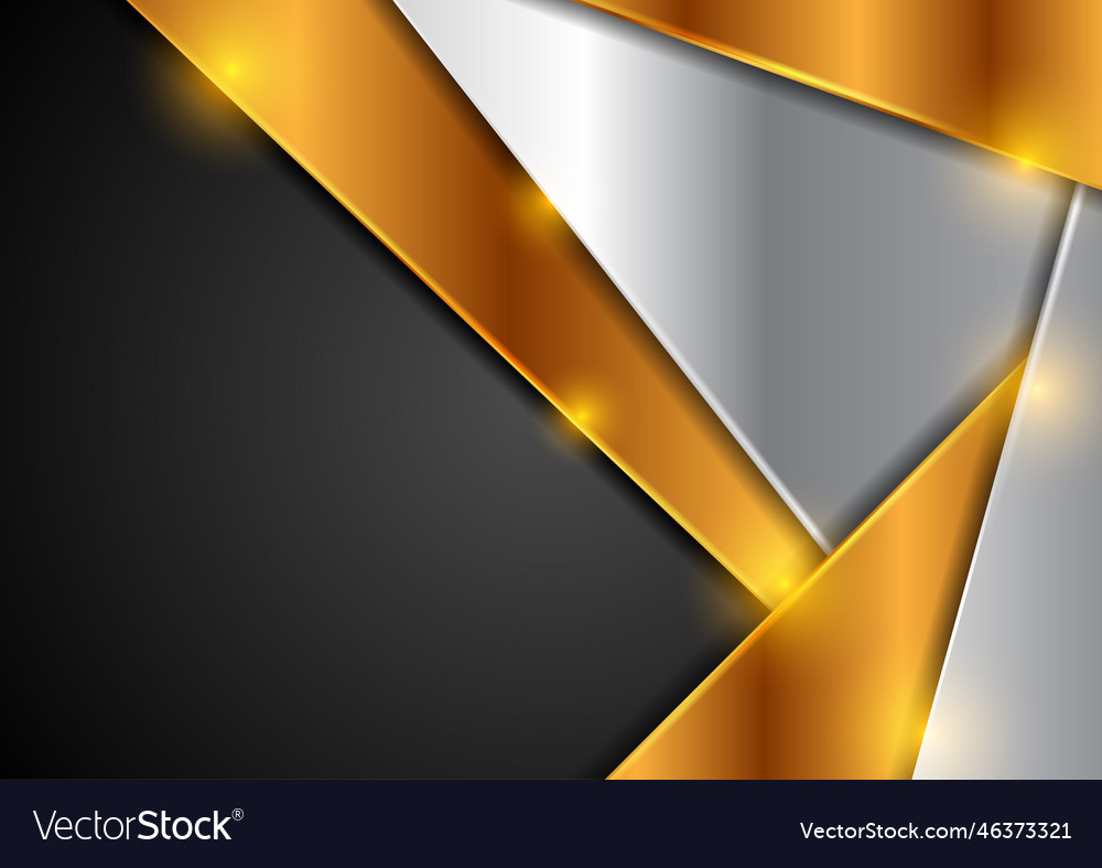 Bronze and silver abstract tech background Vector Image
