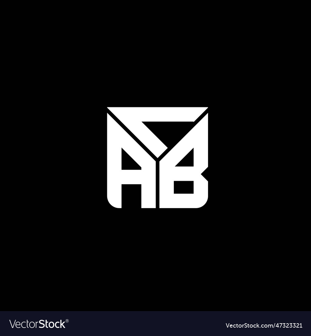 Cab letter logo creative design with graphic Vector Image