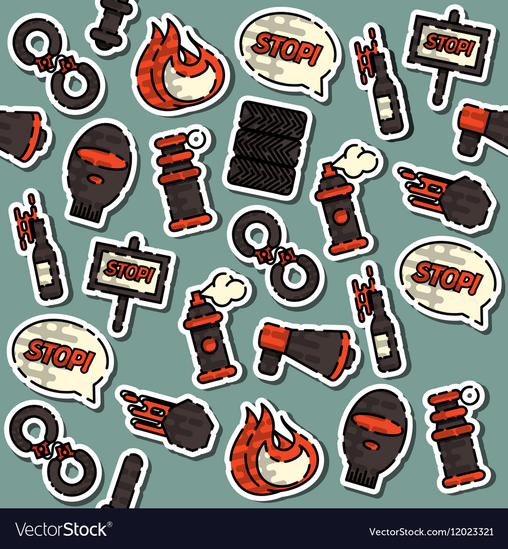 Colored protest pattern Royalty Free Vector Image