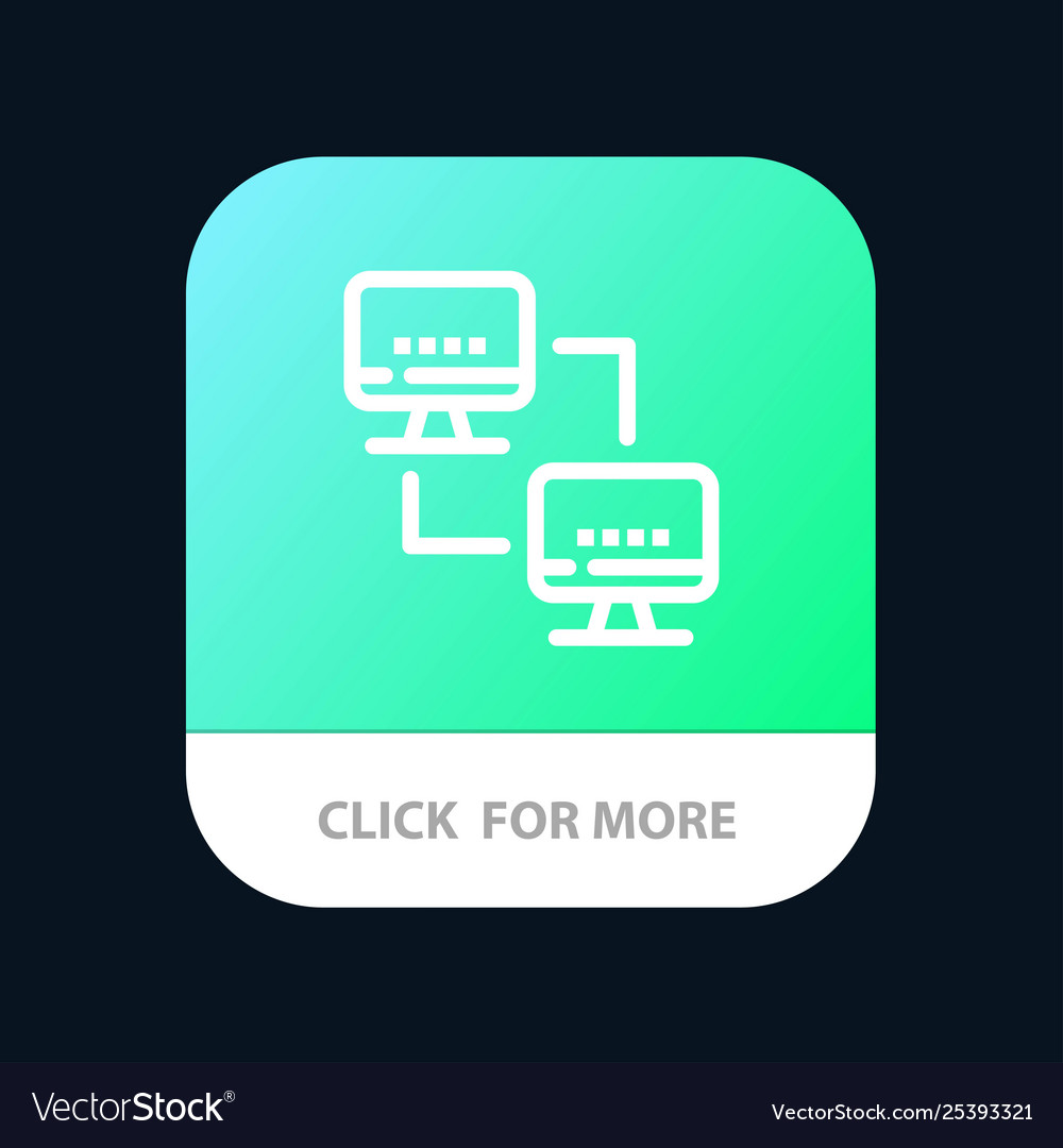 Computer network computing computers mobile app Vector Image