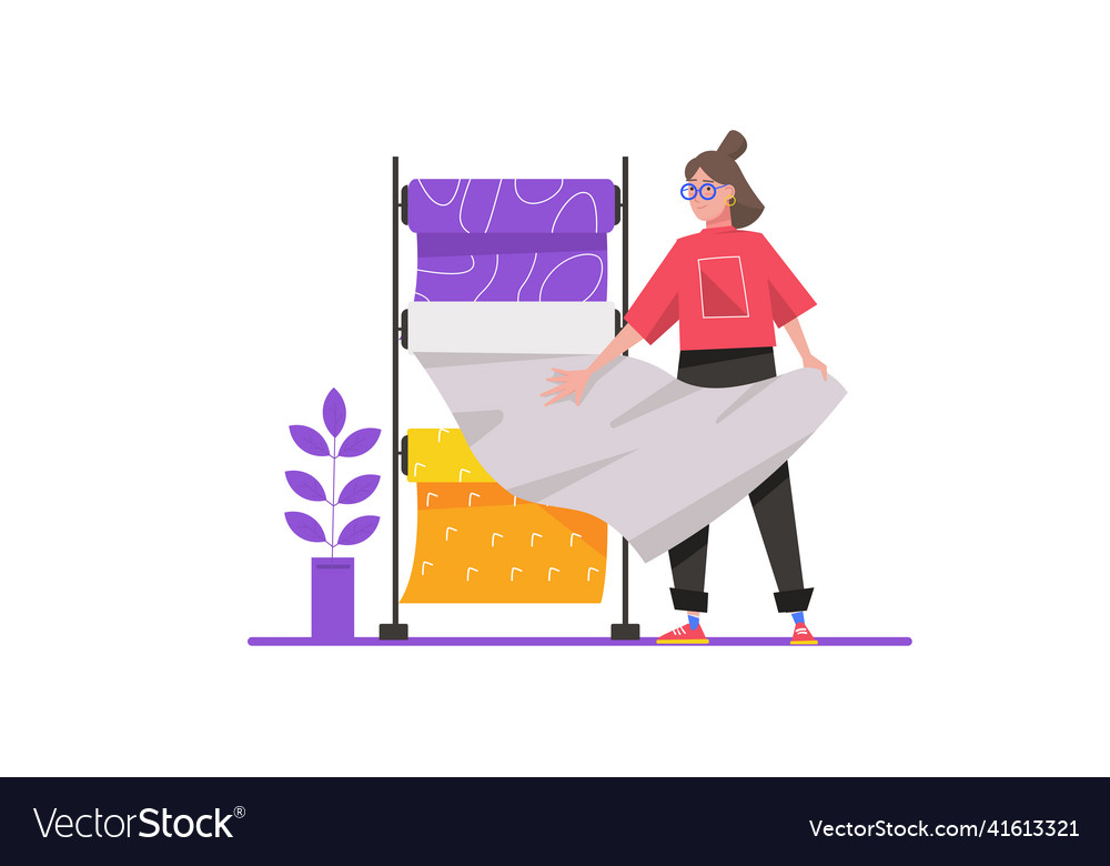 Creative worker concept in flat design Royalty Free Vector