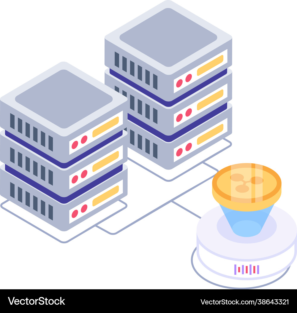 Crypto server Royalty Free Vector Image - VectorStock