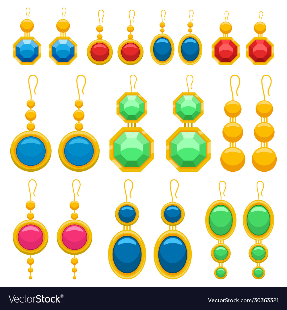 Earrings design Royalty Free Vector Image - VectorStock
