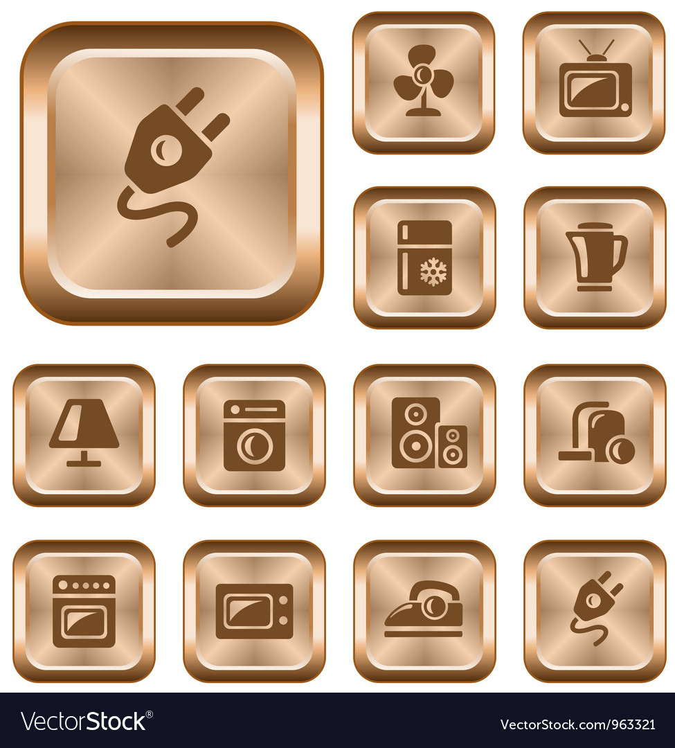 Home electronics buttons Royalty Free Vector Image