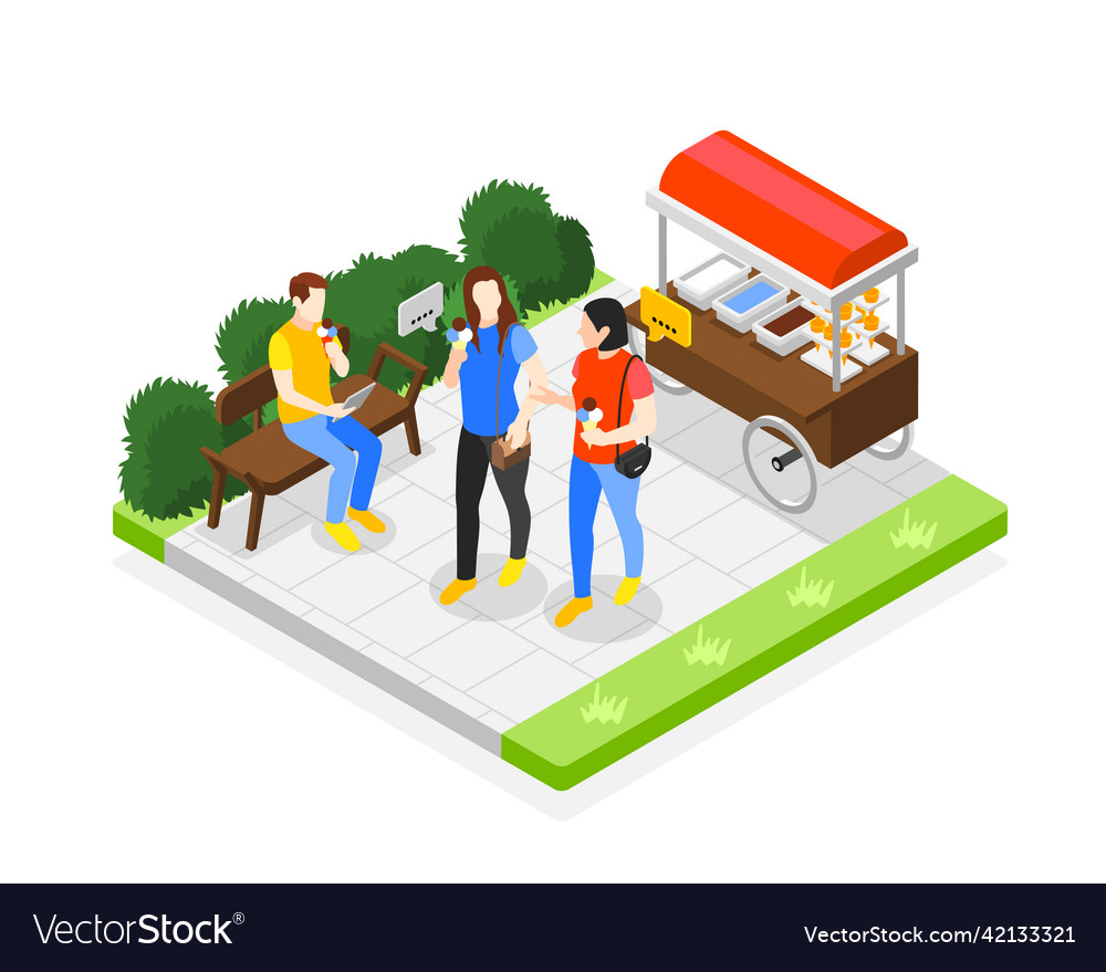 Introvert and extrovert isometric composition Vector Image Introvert and extrovert isometric composition Vector Image