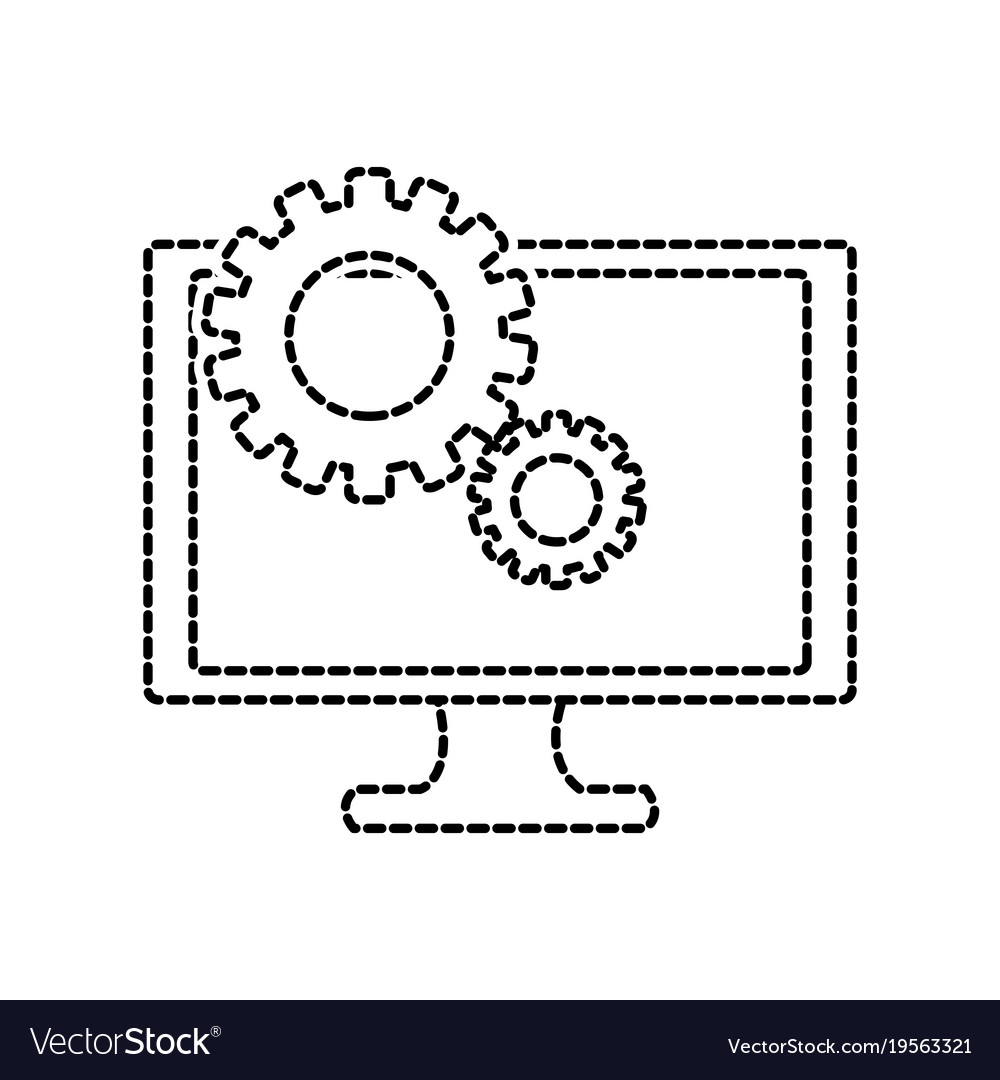 Isolated computer design Royalty Free Vector Image