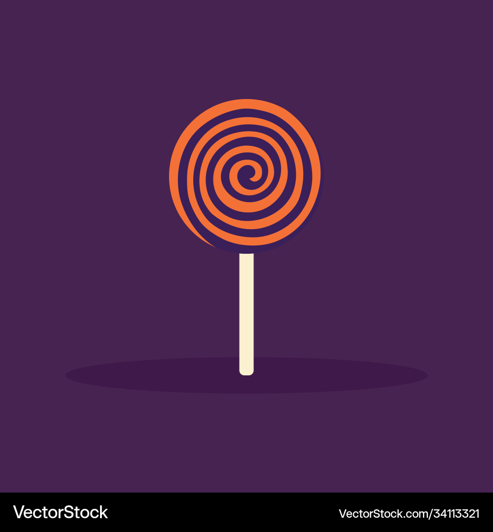 Lollipop halloween candy Royalty Free Vector Image
