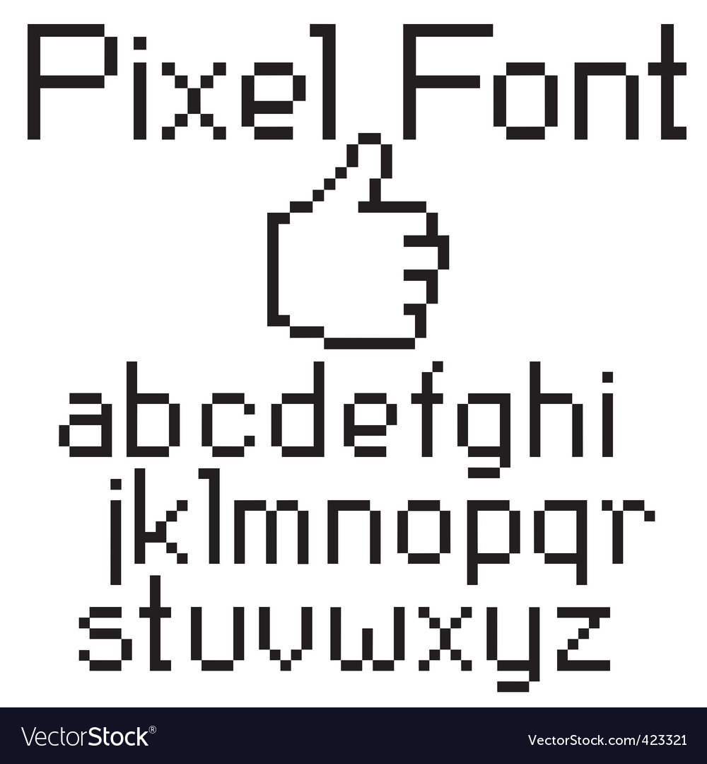 Pixel font Royalty Free Vector Image - VectorStock
