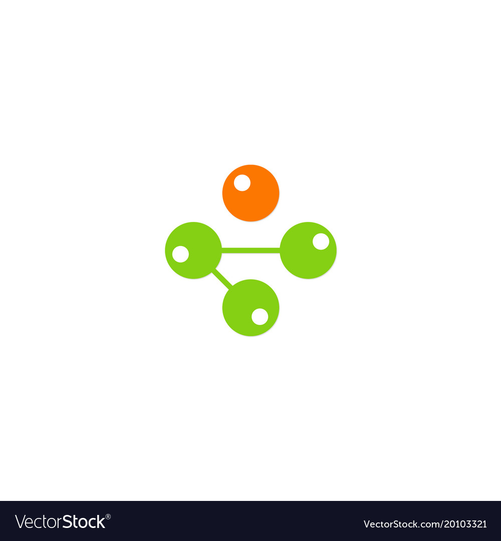 Round connection technology logo Royalty Free Vector Image