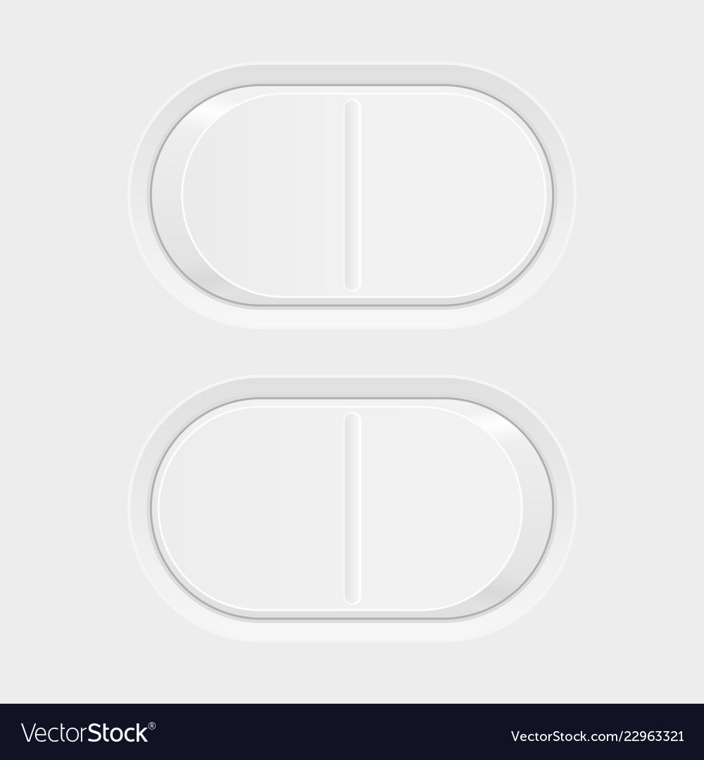 Switch gray 3d push buttons Royalty Free Vector Image