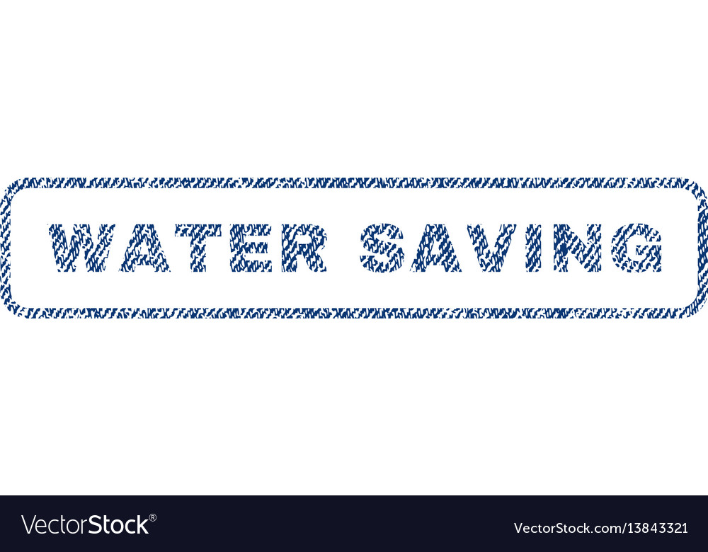 Water saving textile stamp Royalty Free Vector Image
