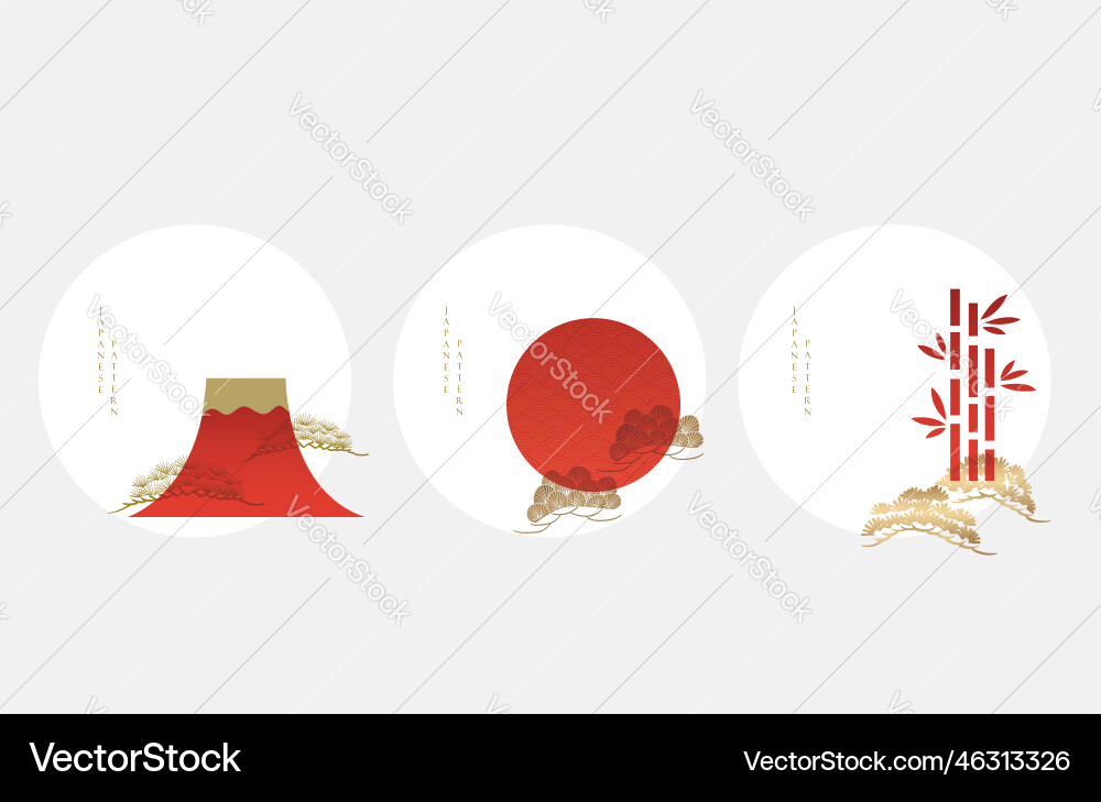 Art natural landscape background with red Vector Image