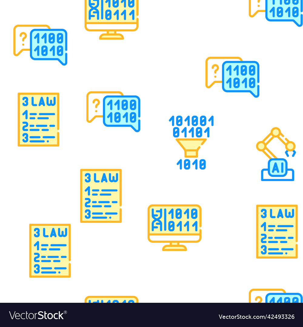 Artificial intelligence system icons set isolated Vector Image Artificial intelligence system icons set isolated Vector Image