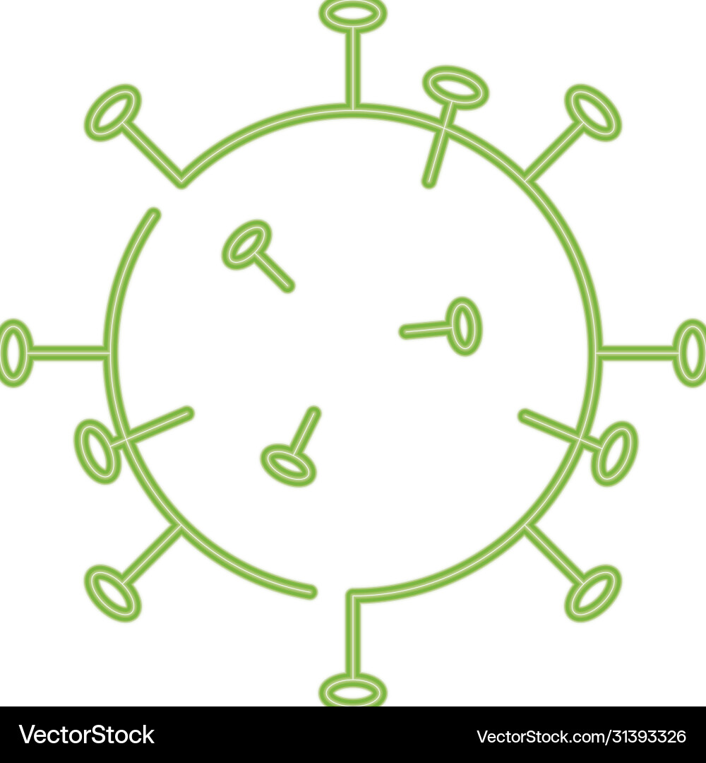 Cell coronavirus bacteria icon 2019-ncov concept Vector Image