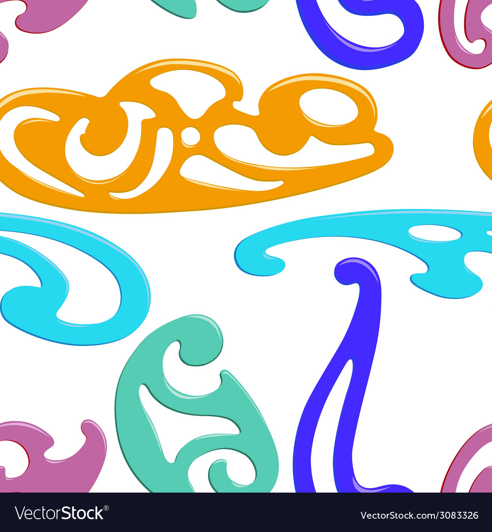French curves pattern Royalty Free Vector Image