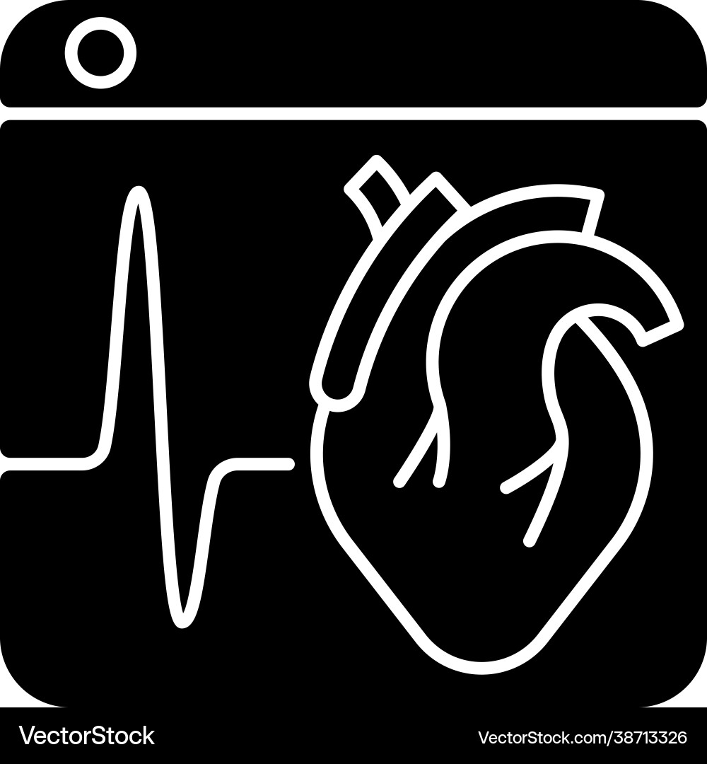 Medical platforms black glyph icon Royalty Free Vector Image