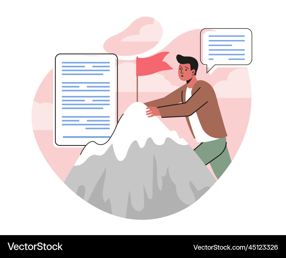 Overcoming obstacles on way to success Royalty Free Vector