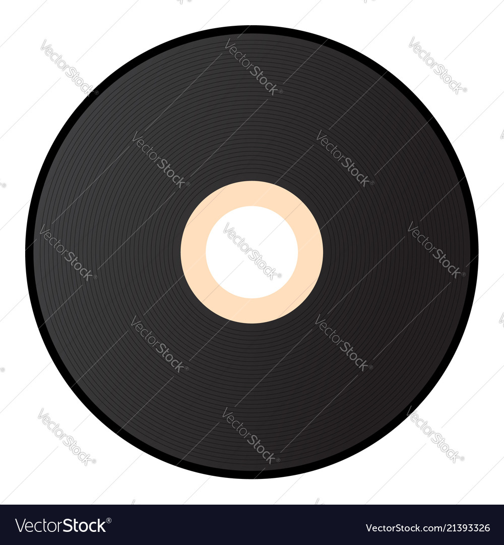 Retro vinyl record disk Royalty Free Vector Image