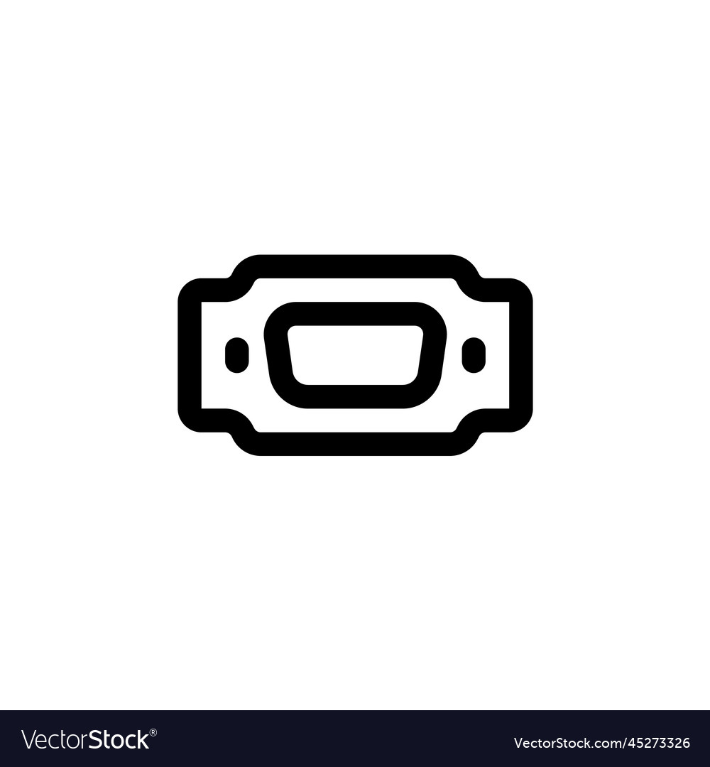 Vga port icon computer component icon outline Vector Image