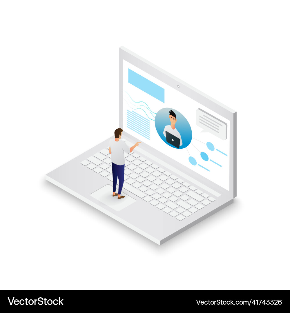 Video conference internet meeting and live Vector Image