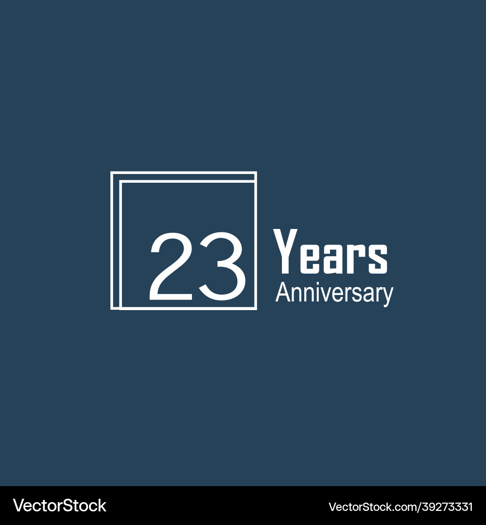 23 th anniversary event party numbers template Vector Image