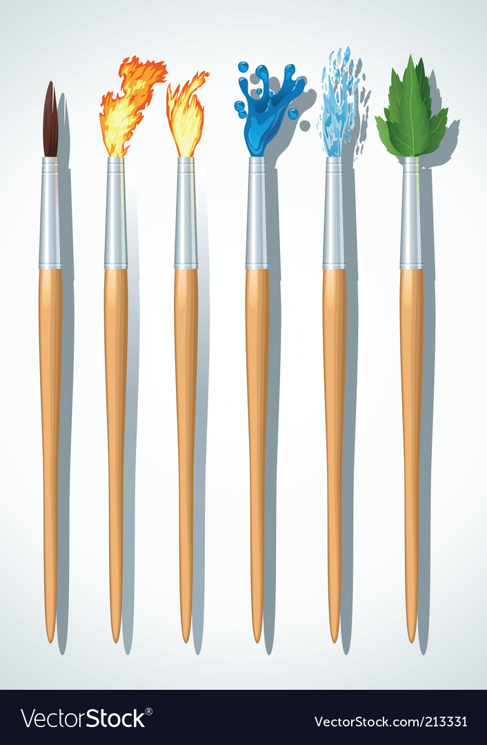 Brushes painter Royalty Free Vector Image - VectorStock