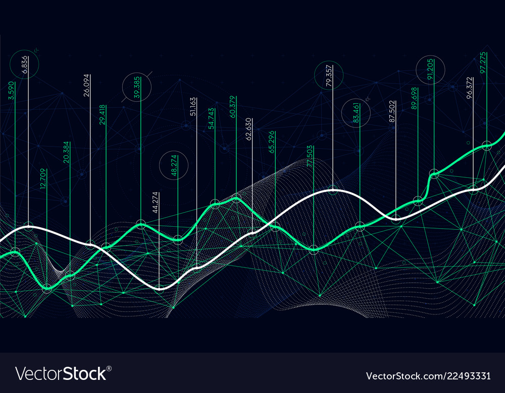 Digital analytics concept data visualization Vector Image
