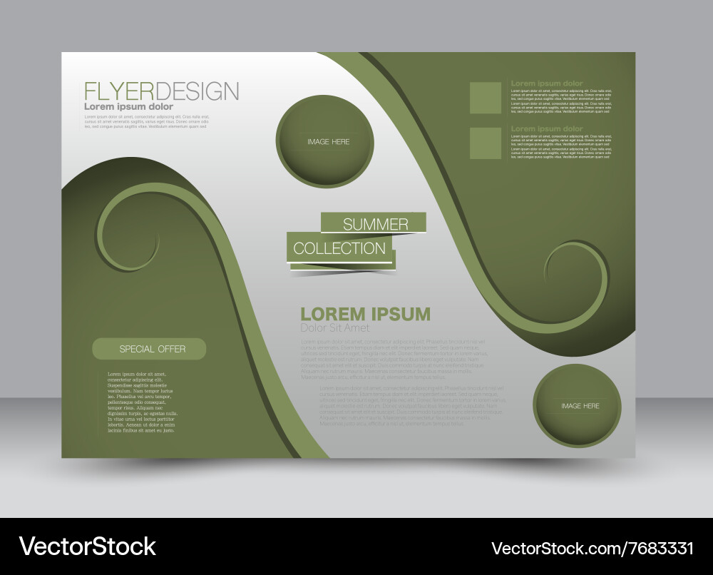 Flyer brochure magazine cover template design Vector Image