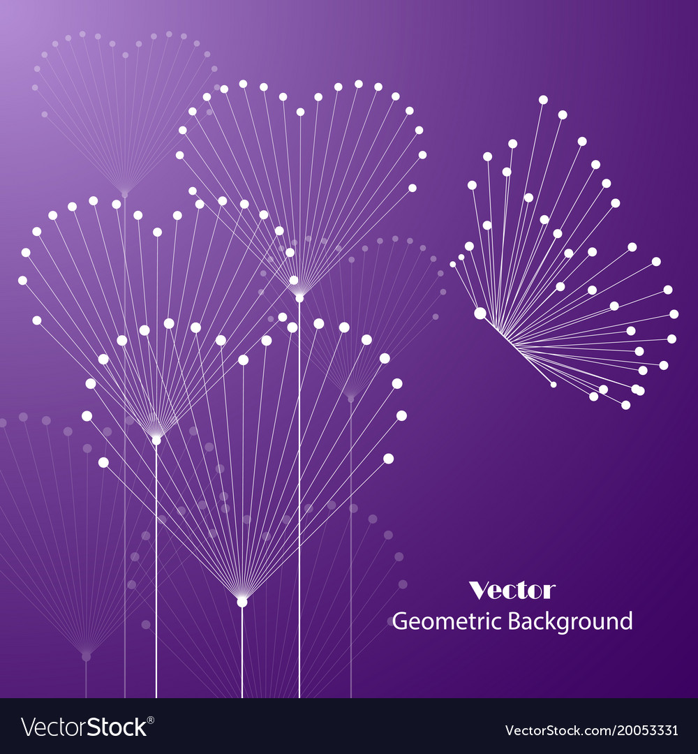 Geometric Pattern With Connected Lines And Dots Vector Image