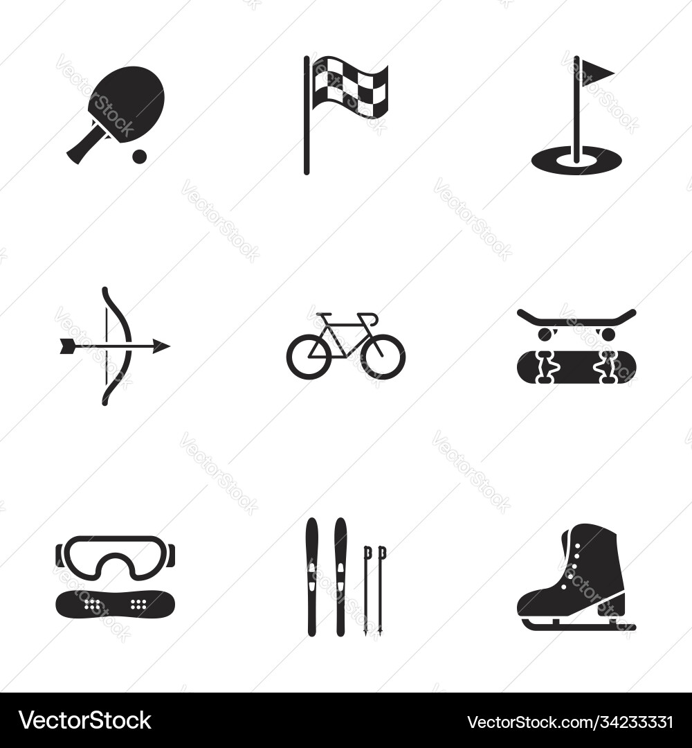 Icons for theme sport icon set Royalty Free Vector Image