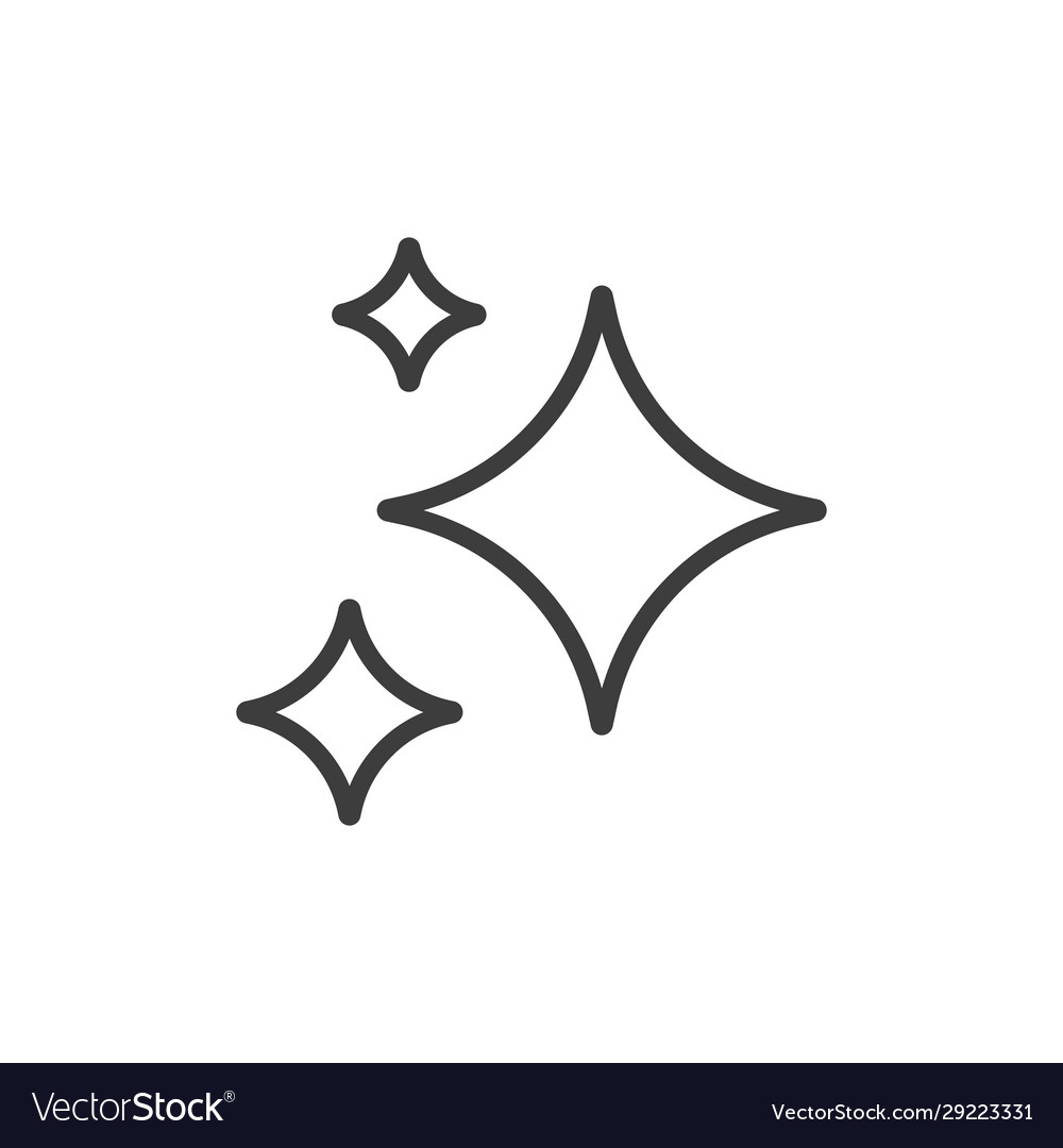 Illstration shine icon on white Royalty Free Vector Image