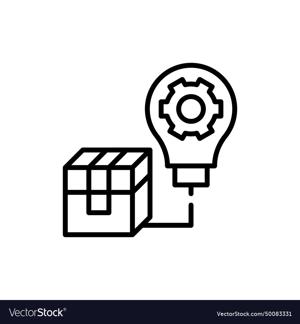 Innovation product development icon with black Vector Image