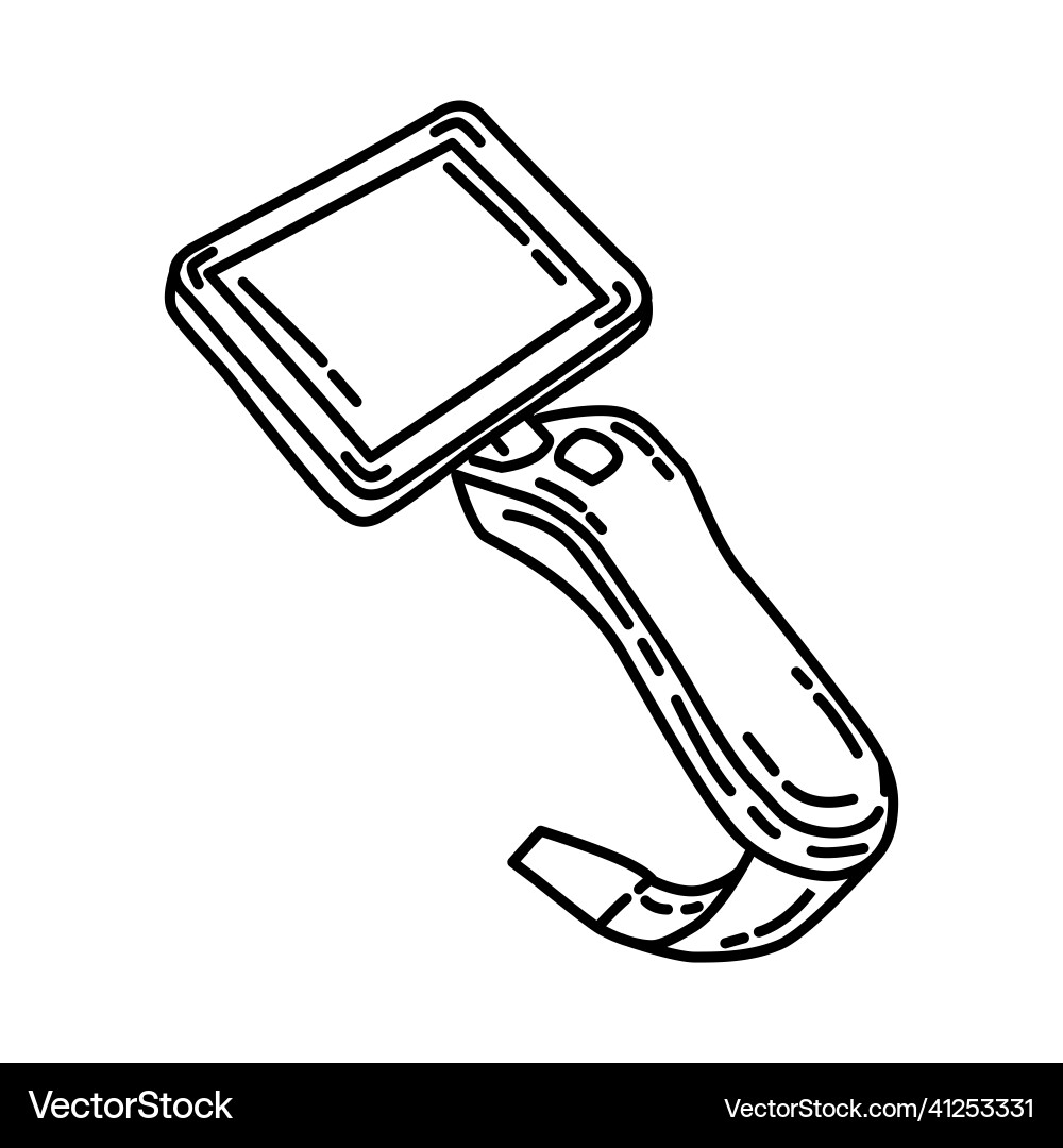 Laryngoscopy tracheal intubation icon doodle hand Vector Image
