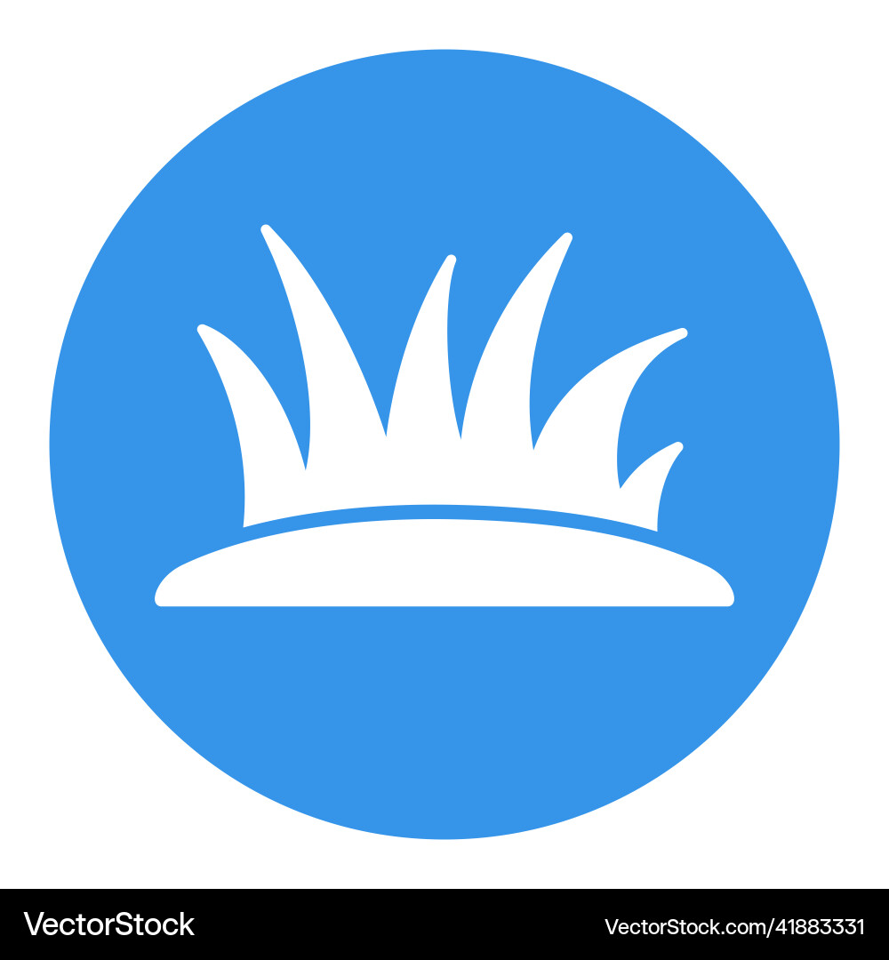 Lawn grass isolated icon gazon sign Royalty Free Vector