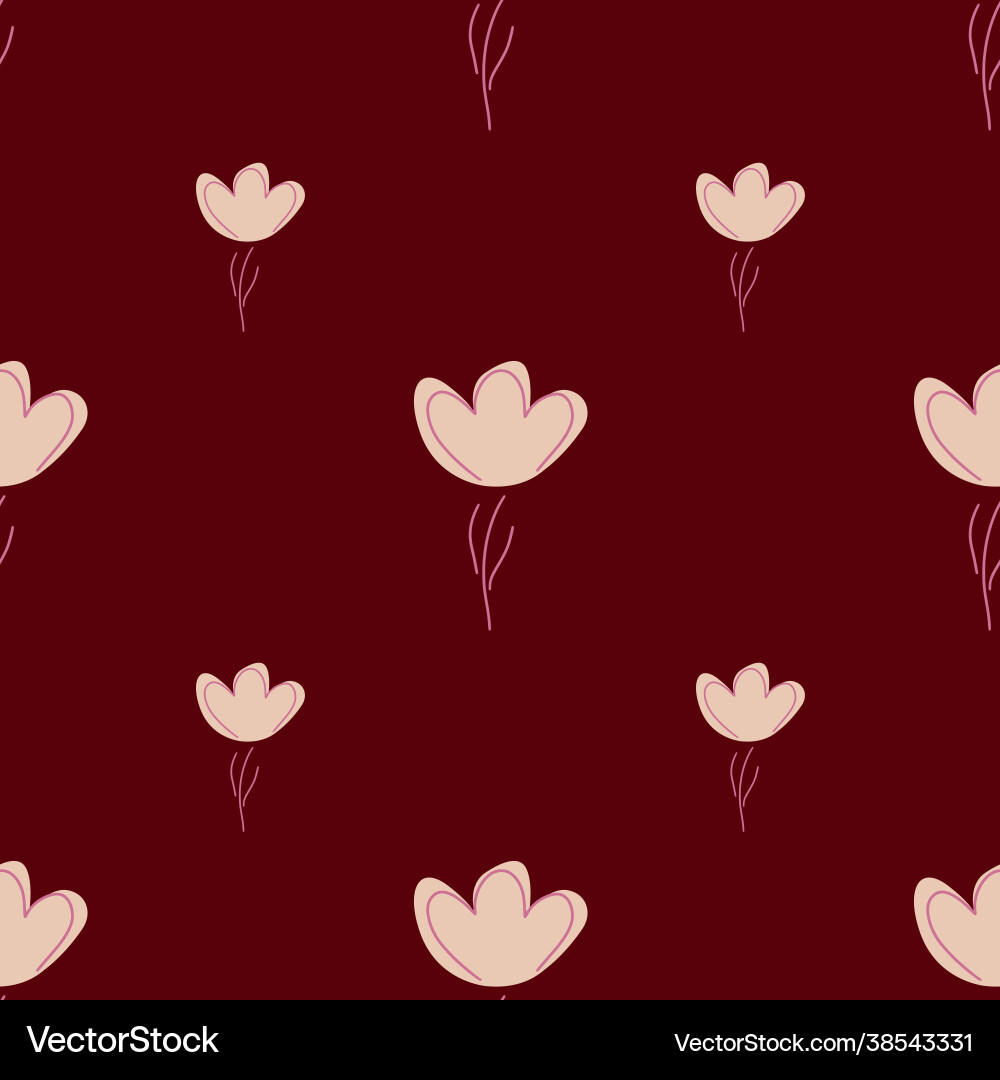 Modern nature seamless pattern with minimalistic Vector Image