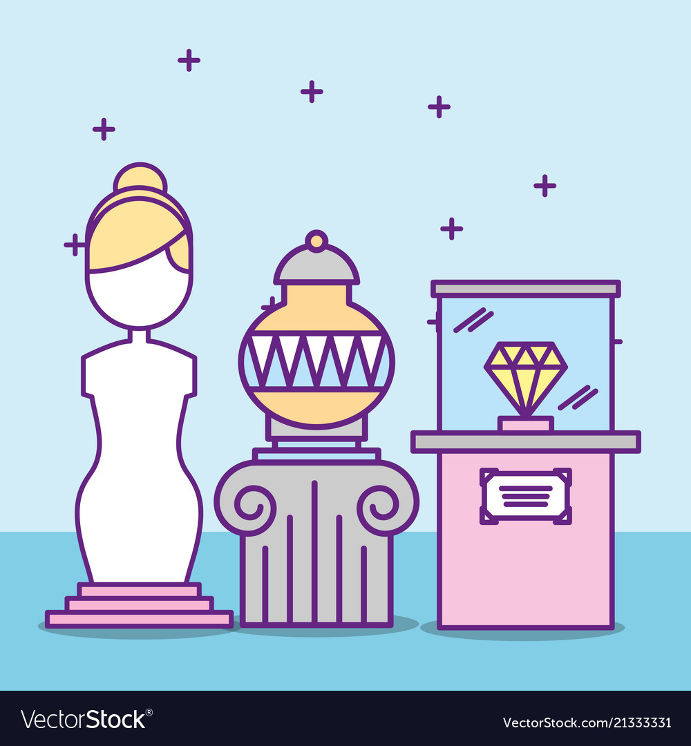 Museum monuments design Royalty Free Vector Image