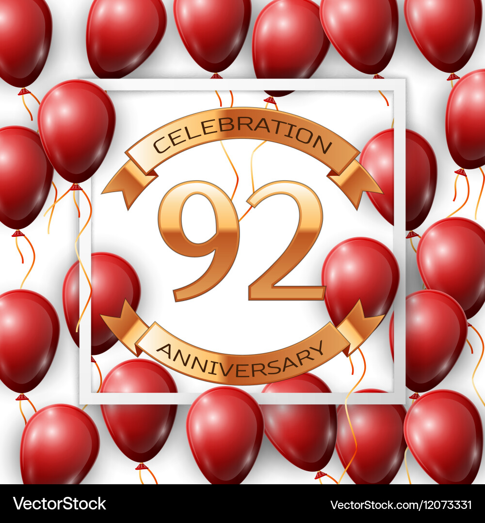 Realistic red balloons with ribbon in centre Vector Image