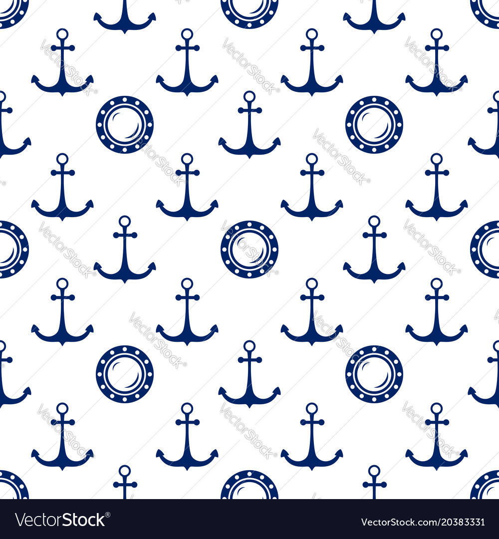 Seamless maritime pattern Royalty Free Vector Image
